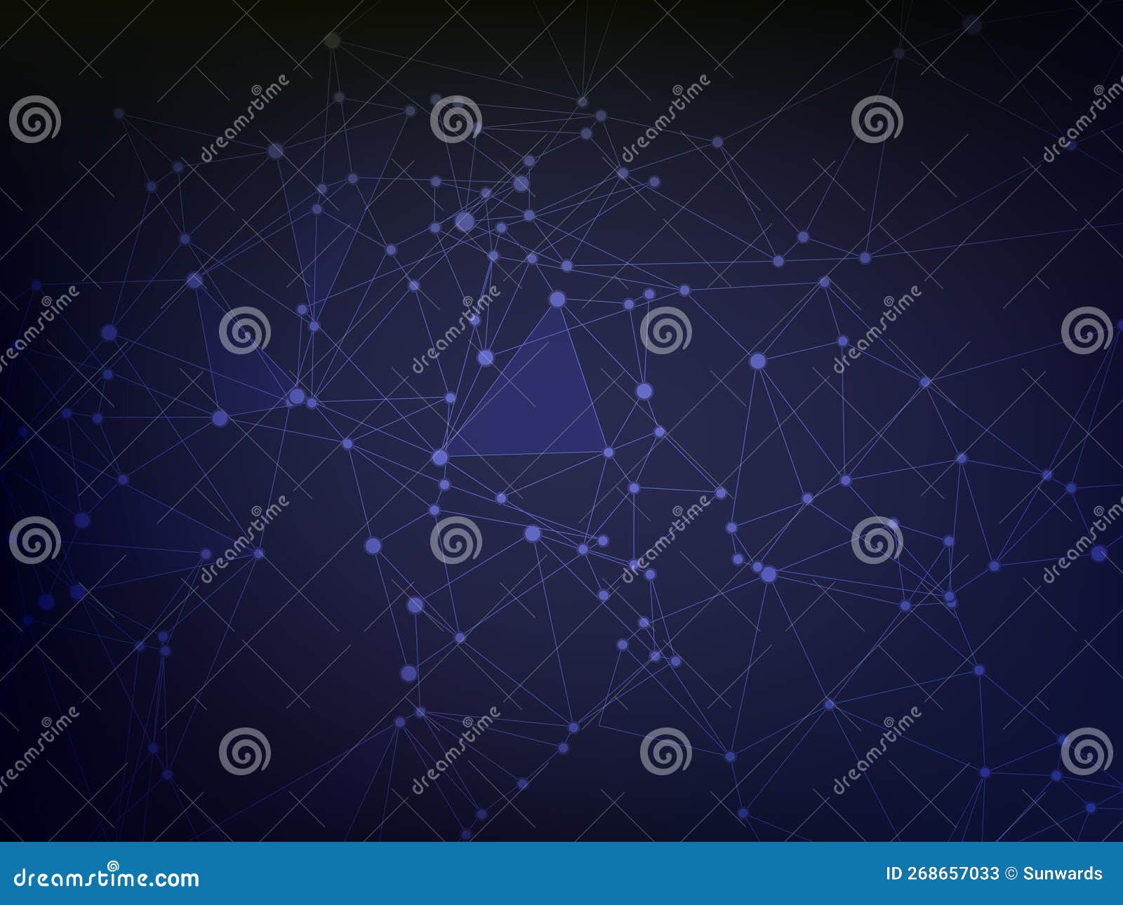 Global Data Exchange Blockchain Vector. Virtual Reality Polygon Design. Nodes and Lines ...