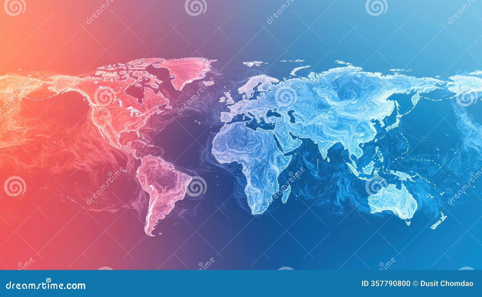 Global Data Map Showing Temperature Variations for Climate Analysis ...