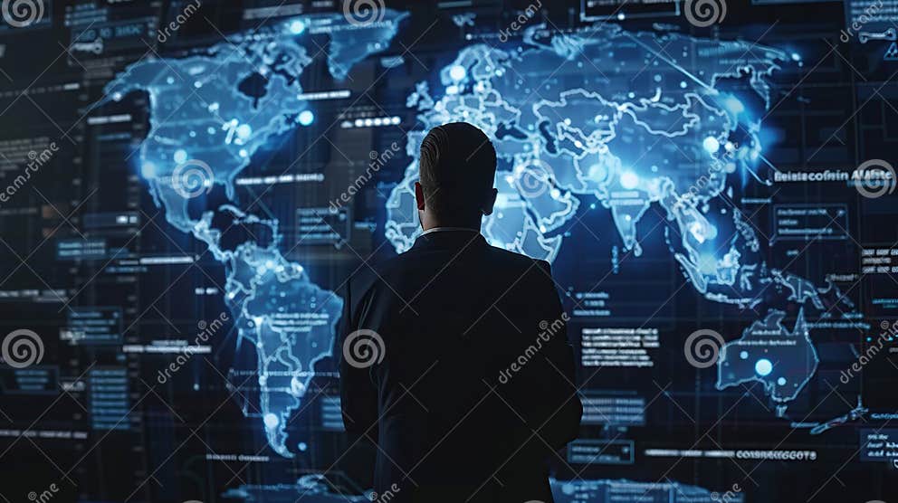 Global Data Network Analysis Stock Illustration - Illustration of world, digitalization: 329944776