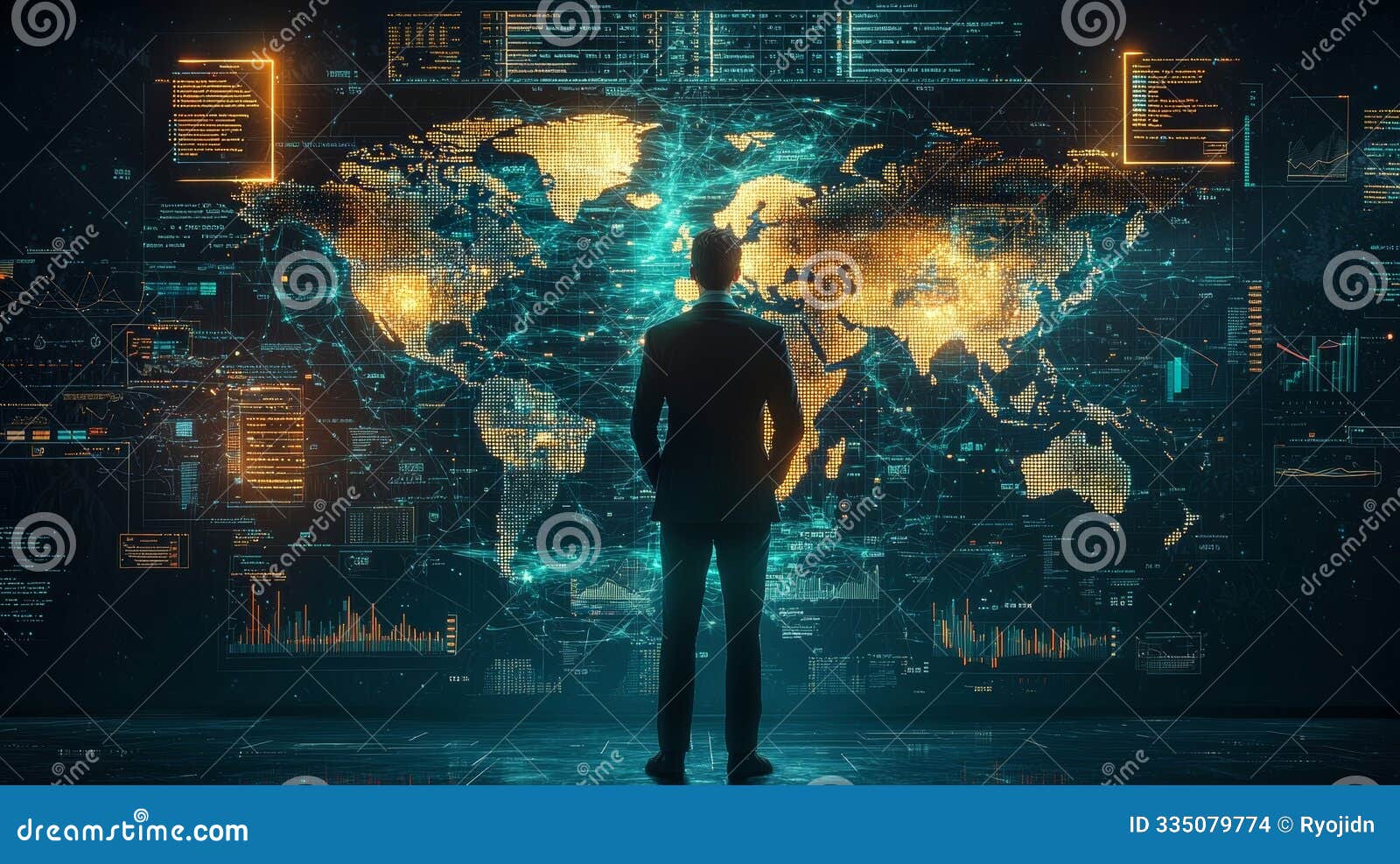 Global Data Network stock illustration. Illustration of network - 335079774
