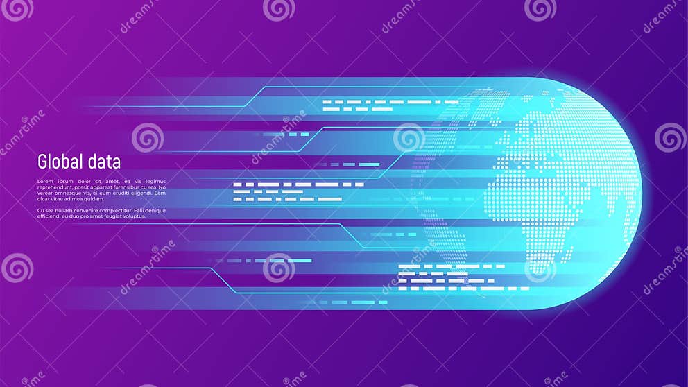 Global Data, Network and Information Technology Vector Concept. Stock ...