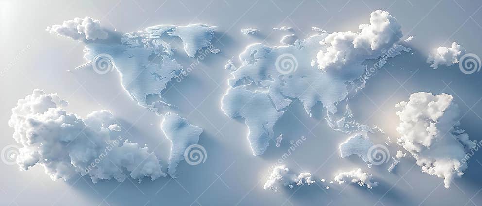 Global Data Transfer: an Abstract World Map with Cloud Computing ...