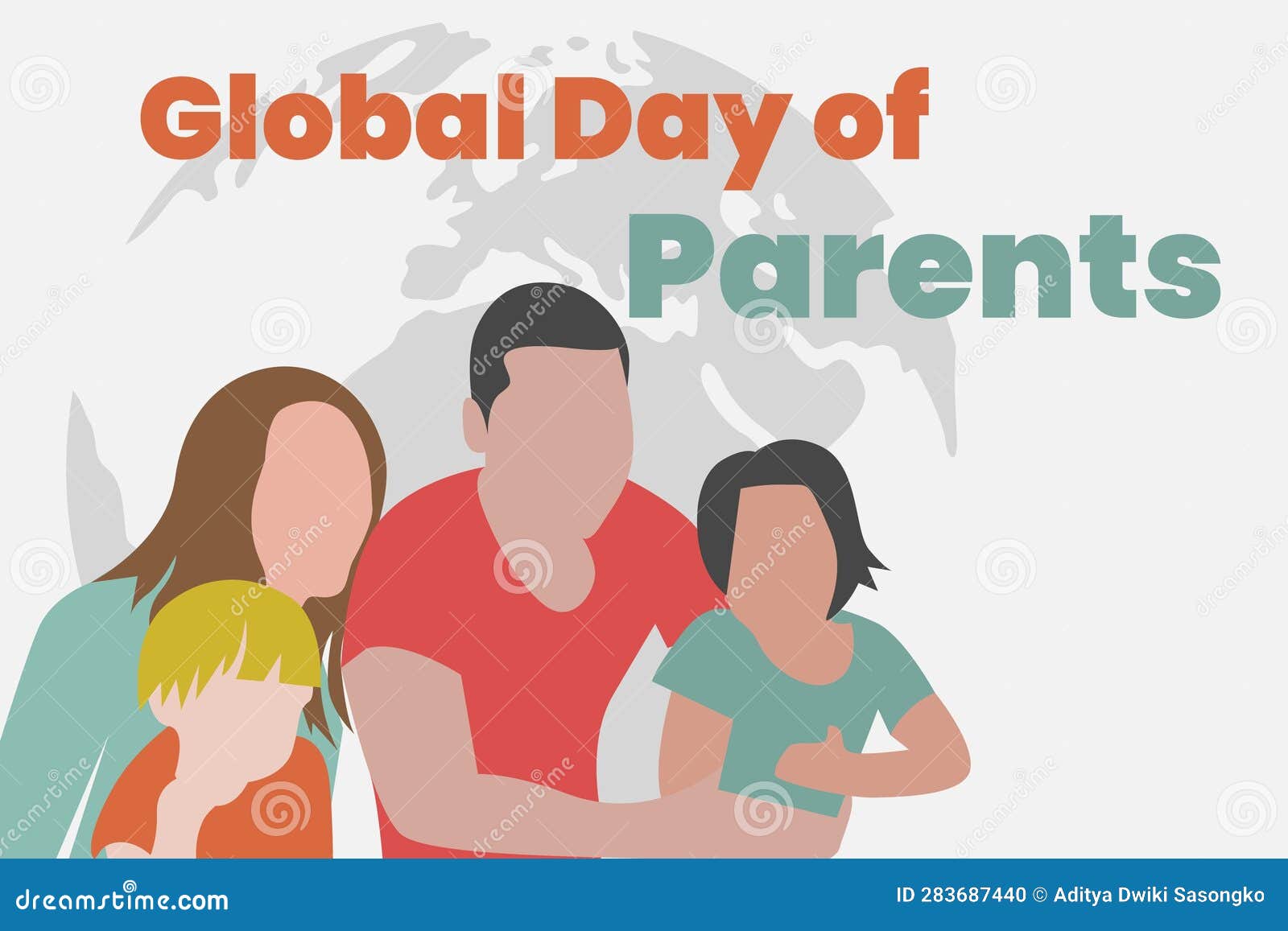 Global Day of Parents Poster Stock Vector - Illustration of earth, text ...