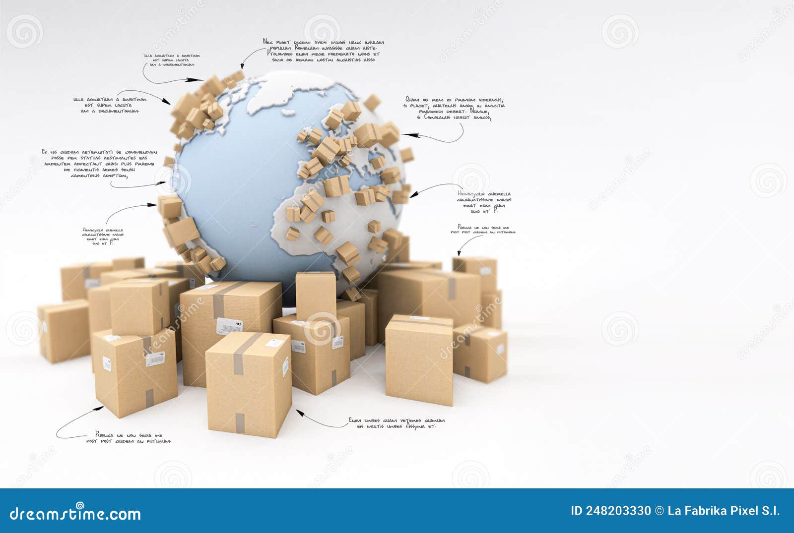 Global deliveries stock illustration. Illustration of global - 248203330