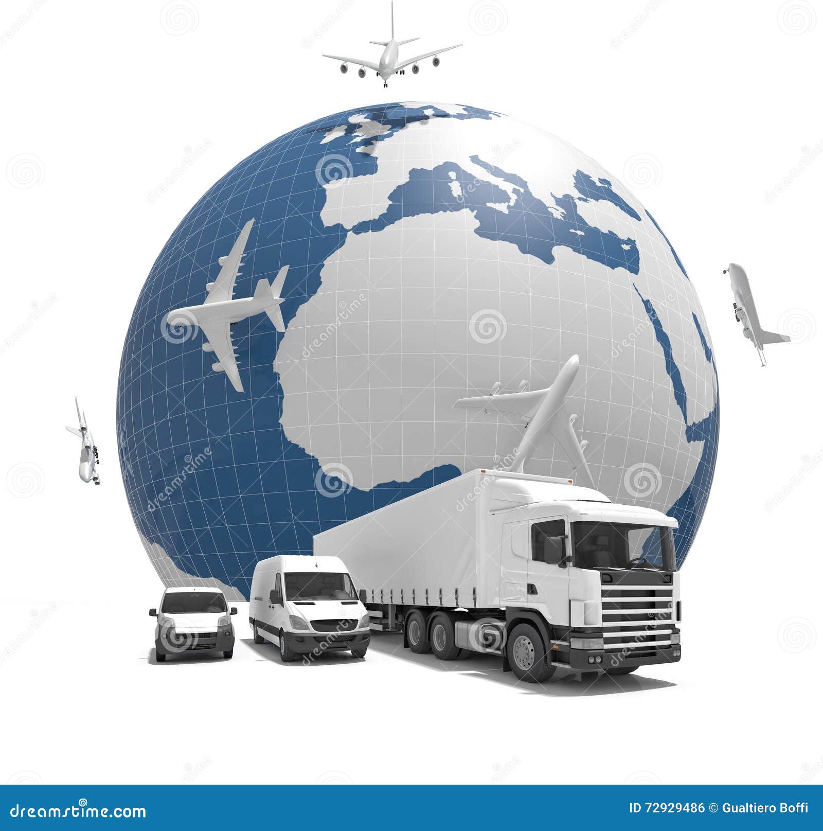 Global delivery 3d image stock illustration. Illustration of package ...