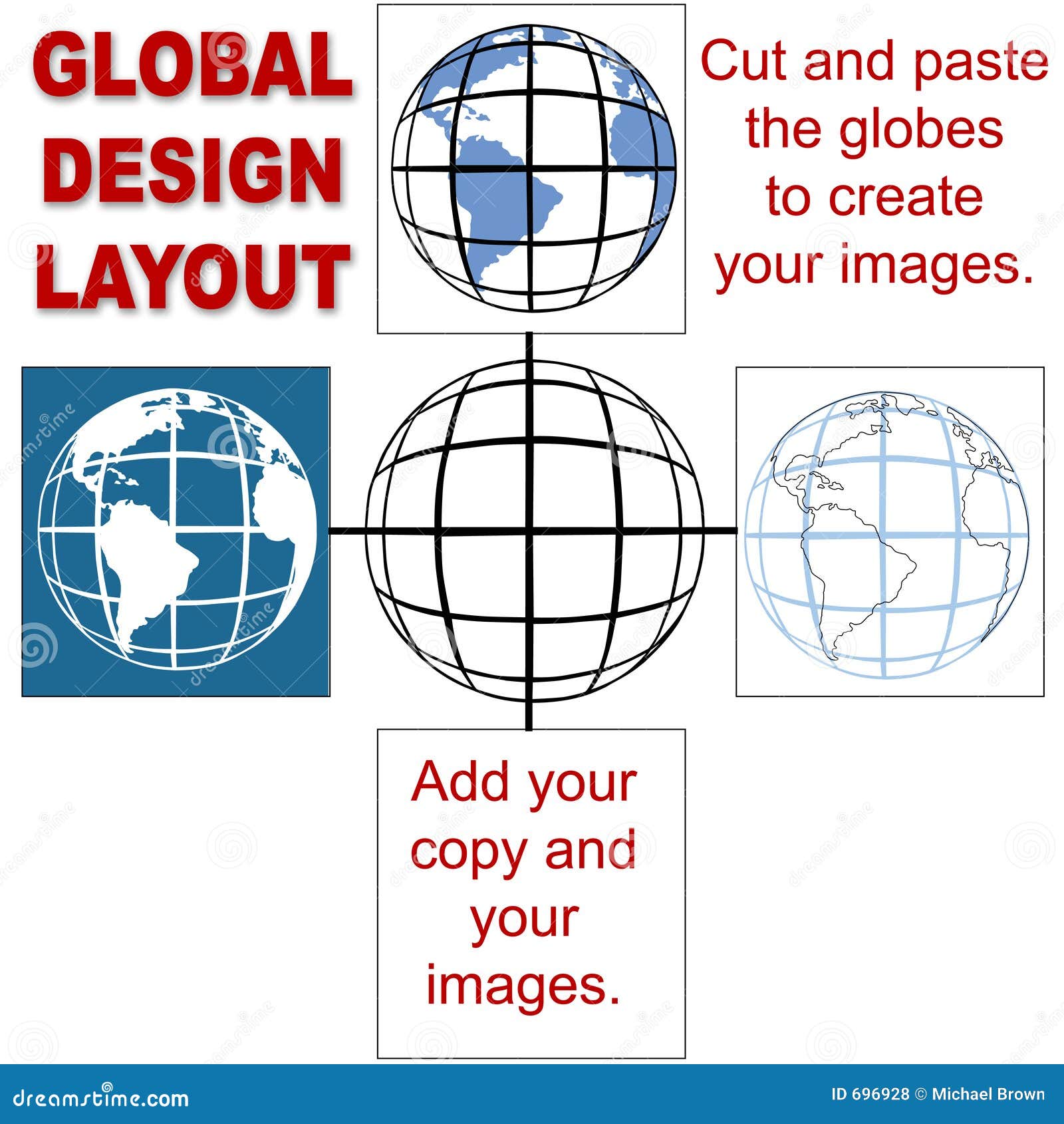 Global Design Layout stock vector. Illustration of reach - 696928