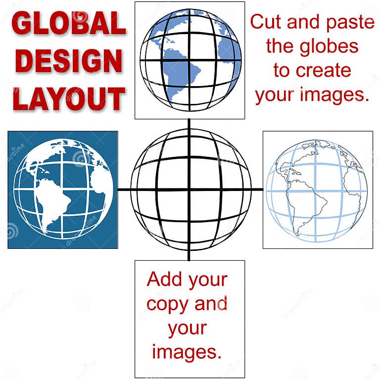 Global Design Layout stock vector. Illustration of reach - 696928