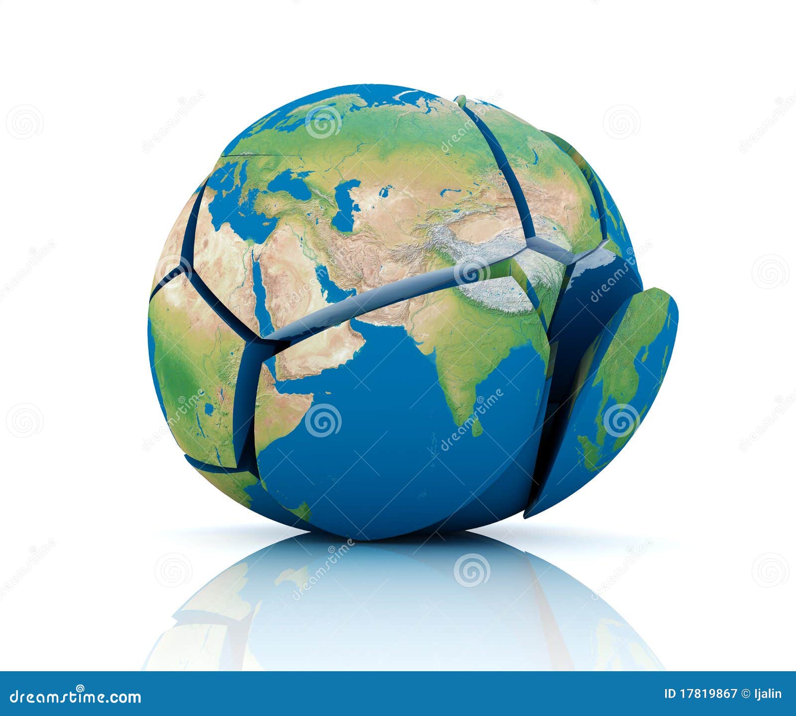 Earth Destroyed By People And Human Activities. Save Our Planet And ...