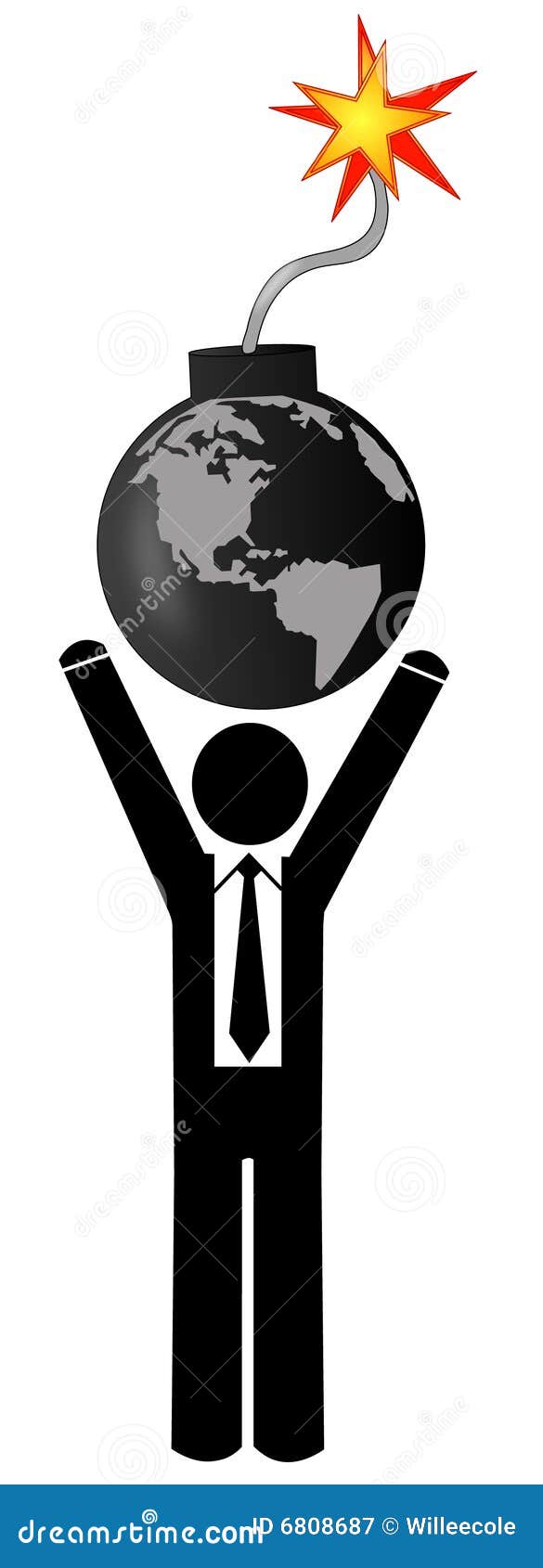 Global destruction stock vector. Illustration of international - 6808687