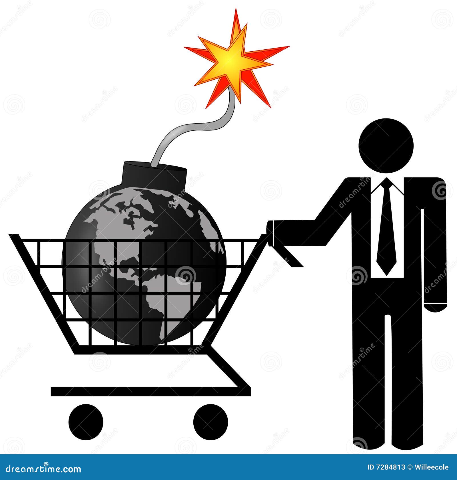 Global destruction stock vector. Illustration of geography - 7284813