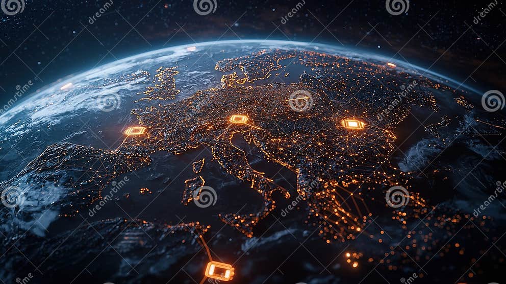 Global Digital Development Project Earth View Visual Data Mapping ...