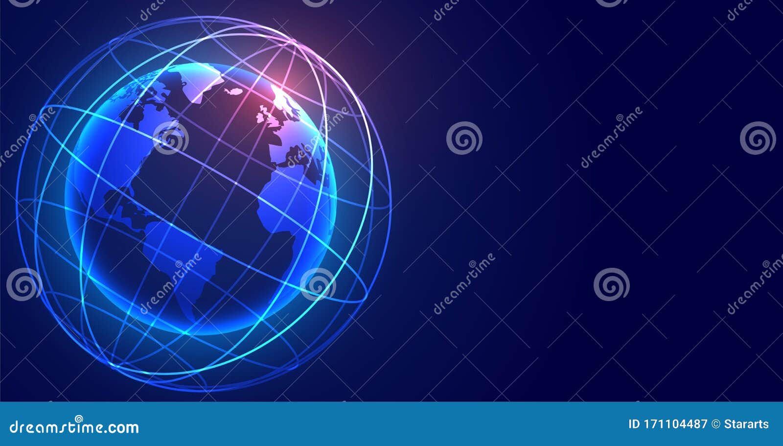 Global Digital Earth Network Connection Technology Background Stock ...