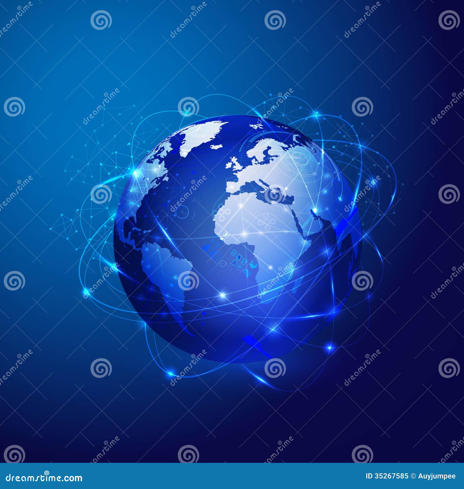 Global Digital Mesh Network Stock Vector - Illustration of circle ...