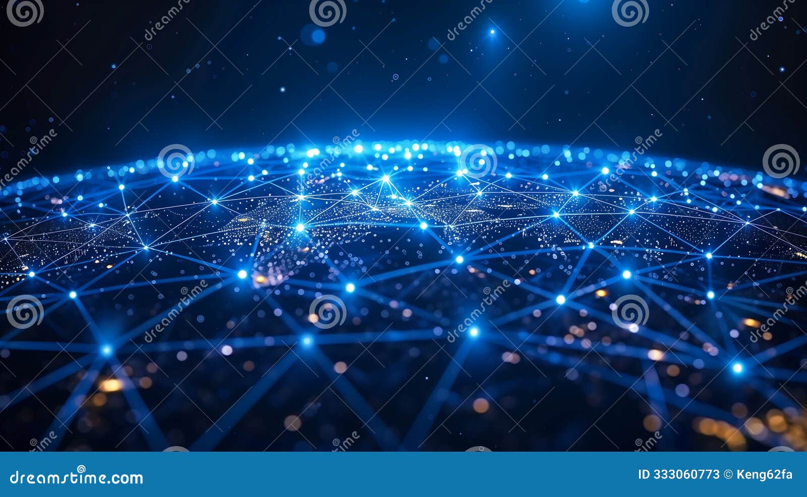 Global Digital Network Connecting the World Stock Illustration ...