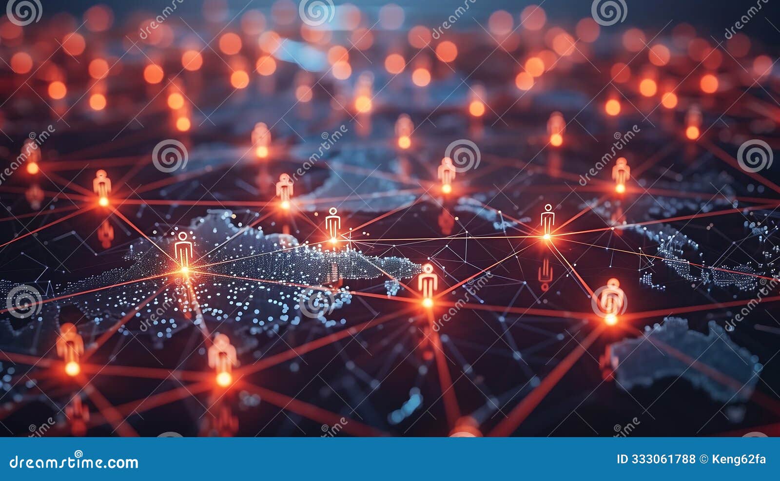 Global Digital Network Connecting the World Stock Illustration ...