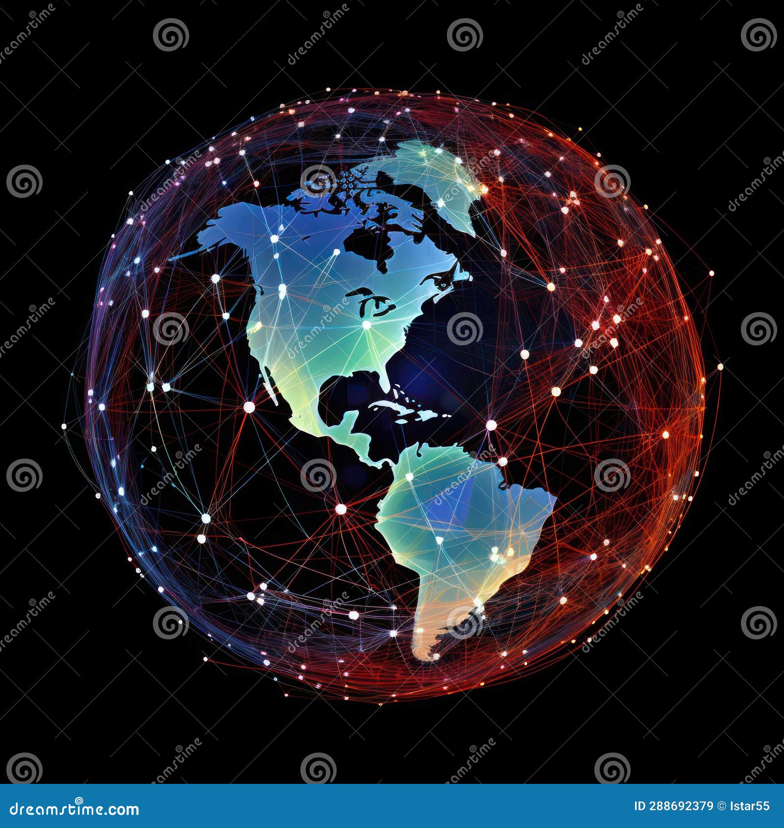 Global Digital Network Interconnecting Devices AI Generated ...