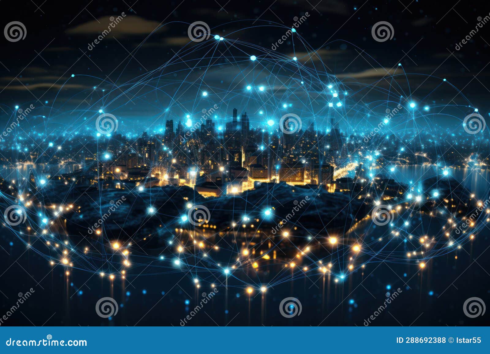 Global Digital Network Interconnecting Devices AI Generated ...