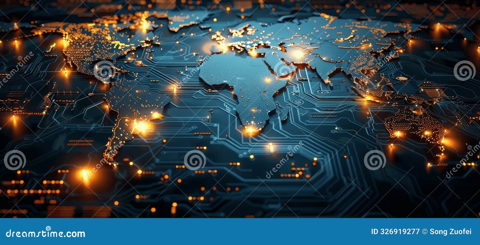 Global Digital Network Trade Microchip Market Semiconductor Economy AI ...