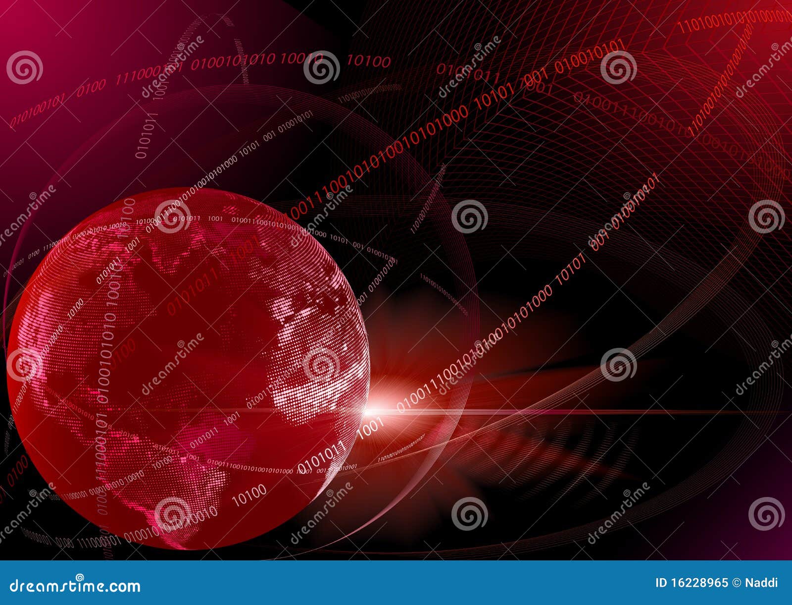 Global Digital Technologies. Red. Stock Vector - Illustration of ...
