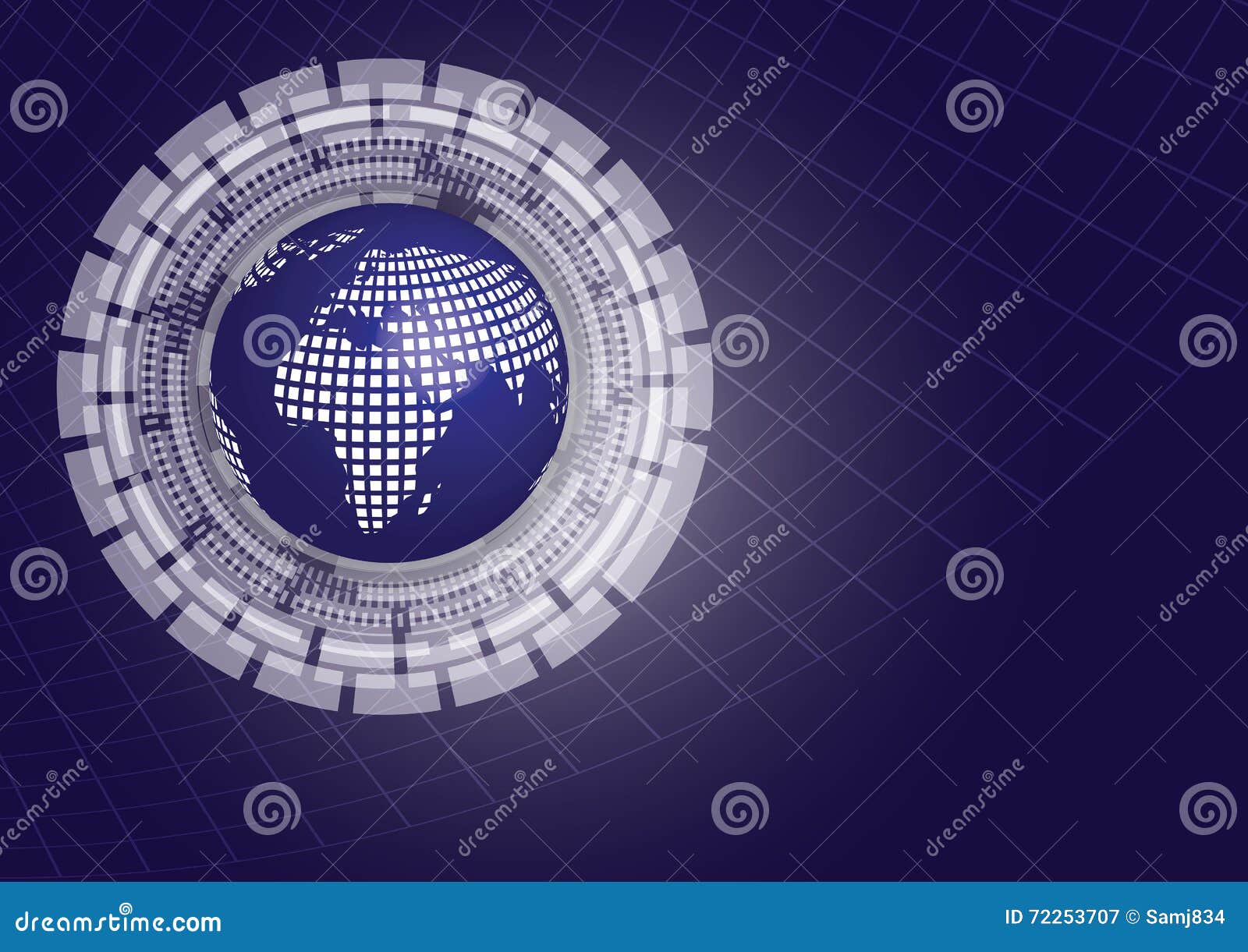 Global Digital Technology Background Stock Vector - Illustration of ...