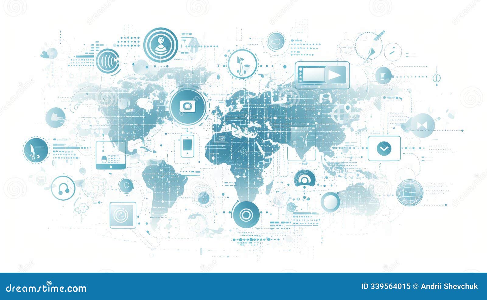 Global Digital Technology and the Internet of Things Concept Map Stock ...