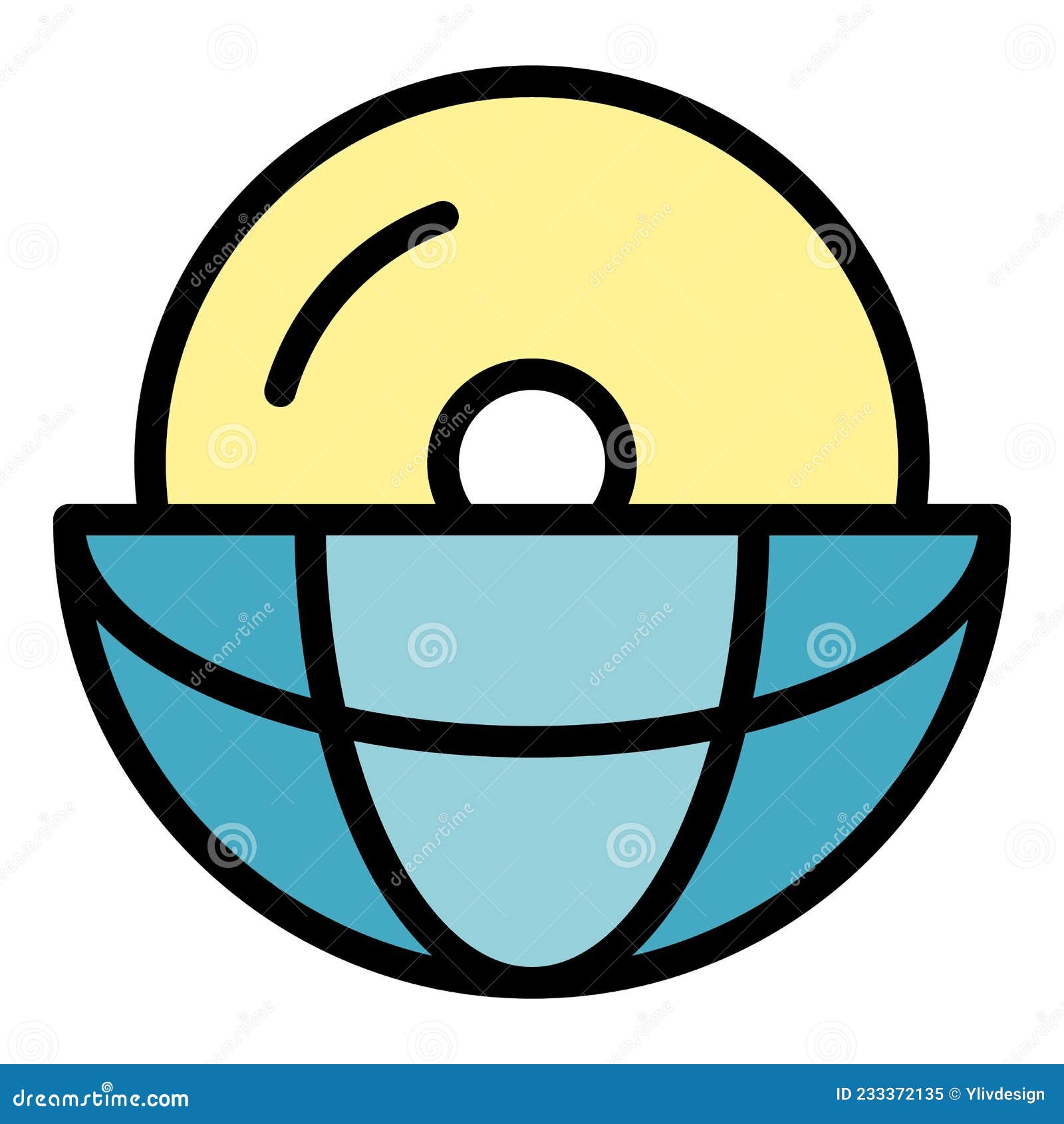 Global Disc Operating System Icon Color Outline Vector Stock ...