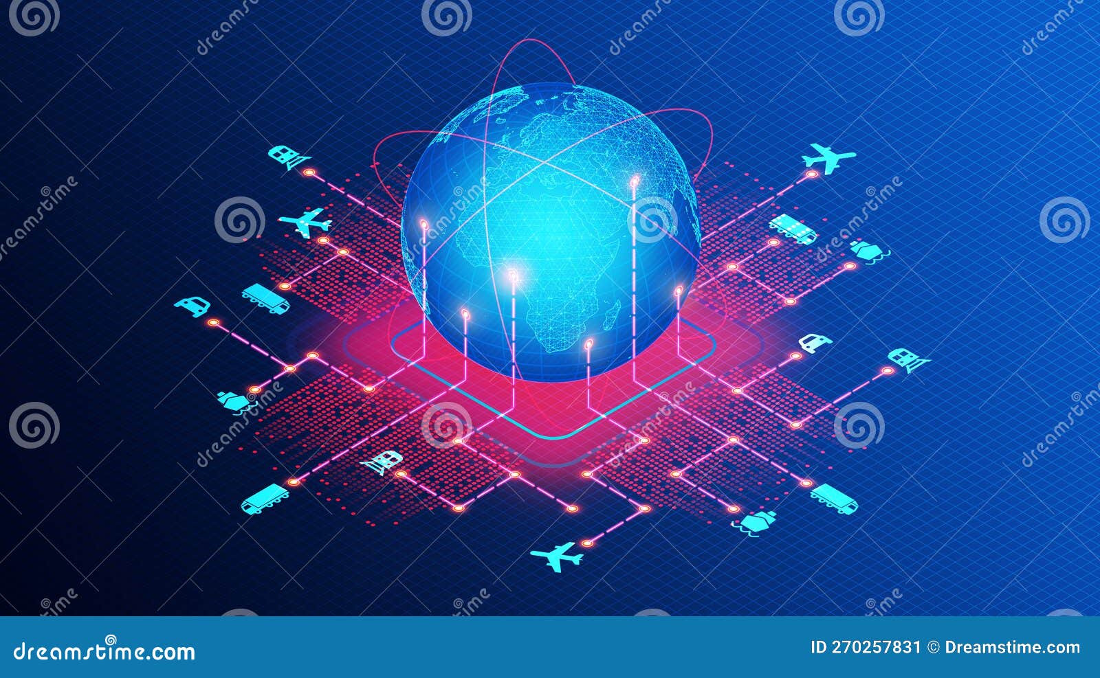 Global Distribution Network Stock Photography | CartoonDealer.com ...