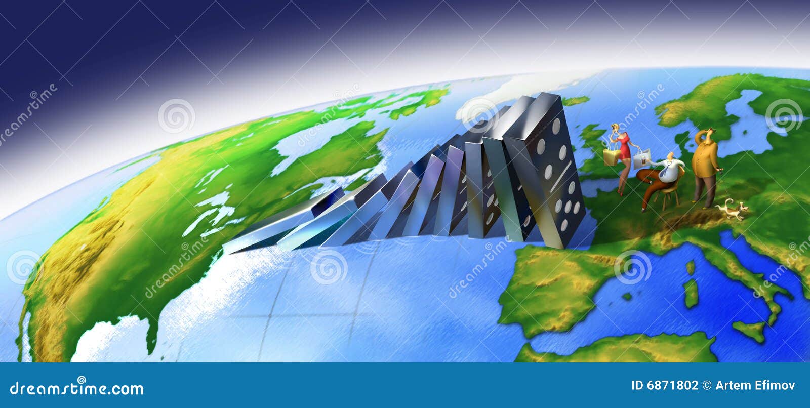 Domino Effect, Karma Concept Sketch. Hand Drawn Isolated Vector ...