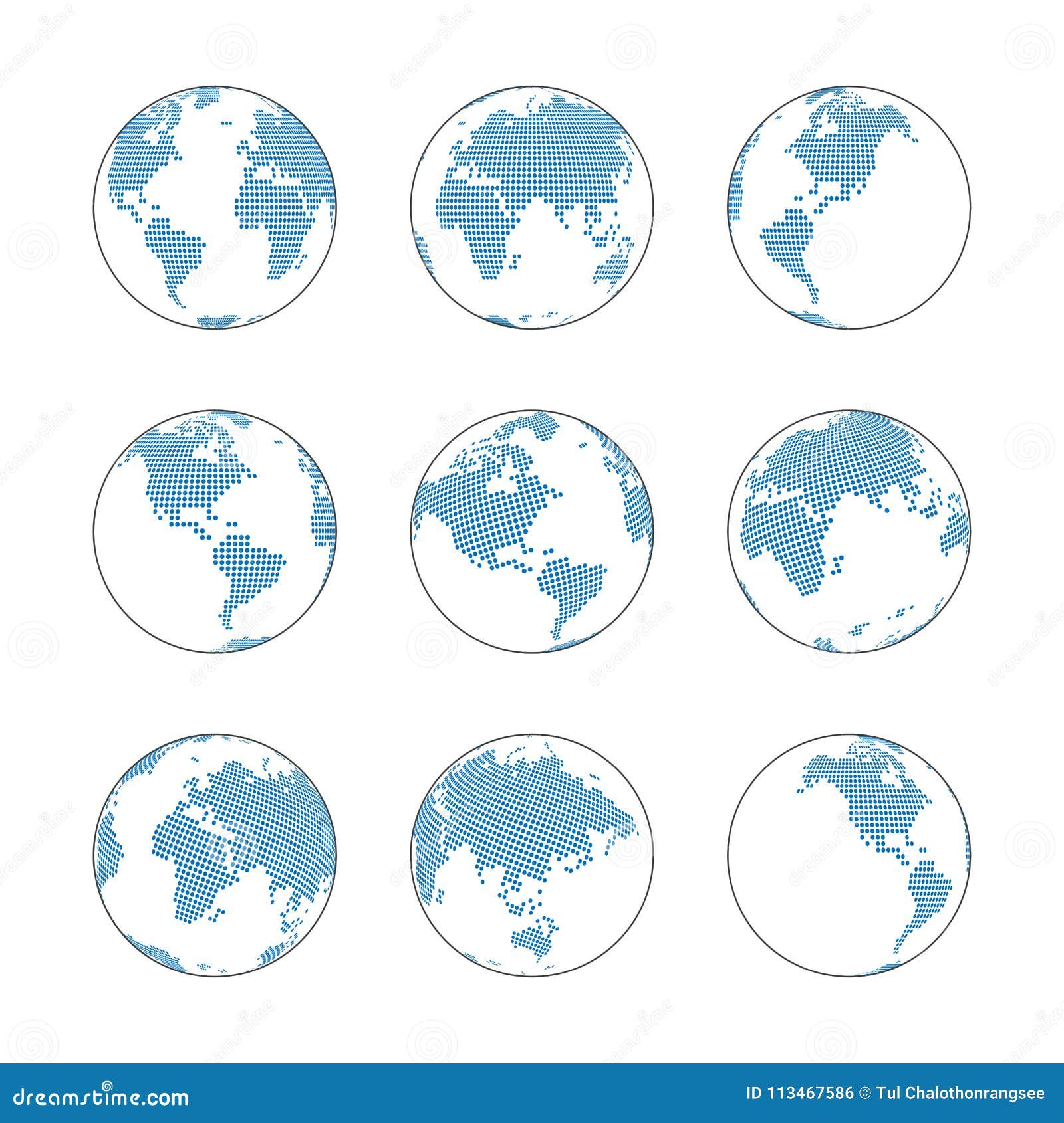 Global dot world map stock vector. Illustration of abstract - 113467586