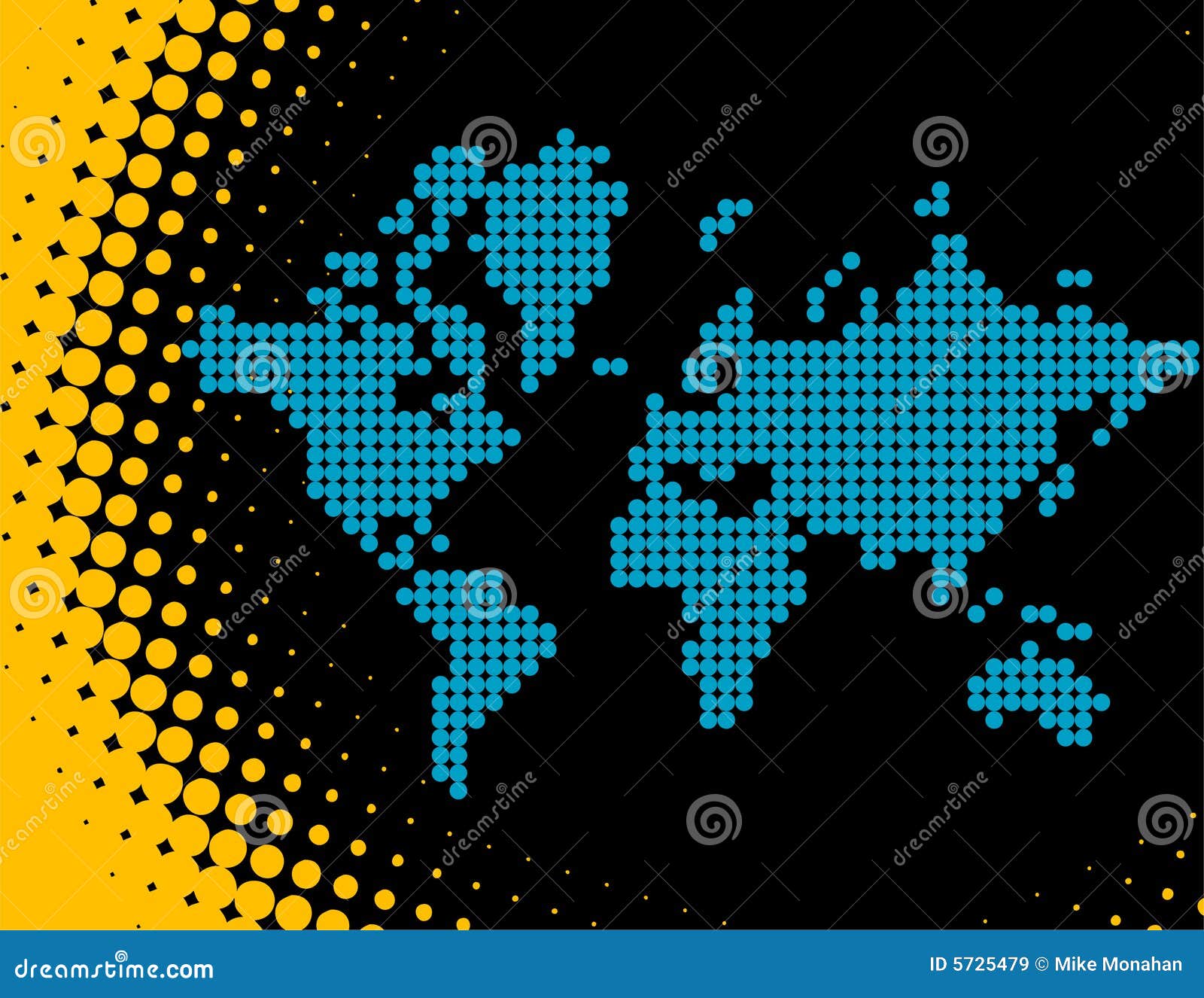 Global dots on the map stock vector. Illustration of africa - 5725479