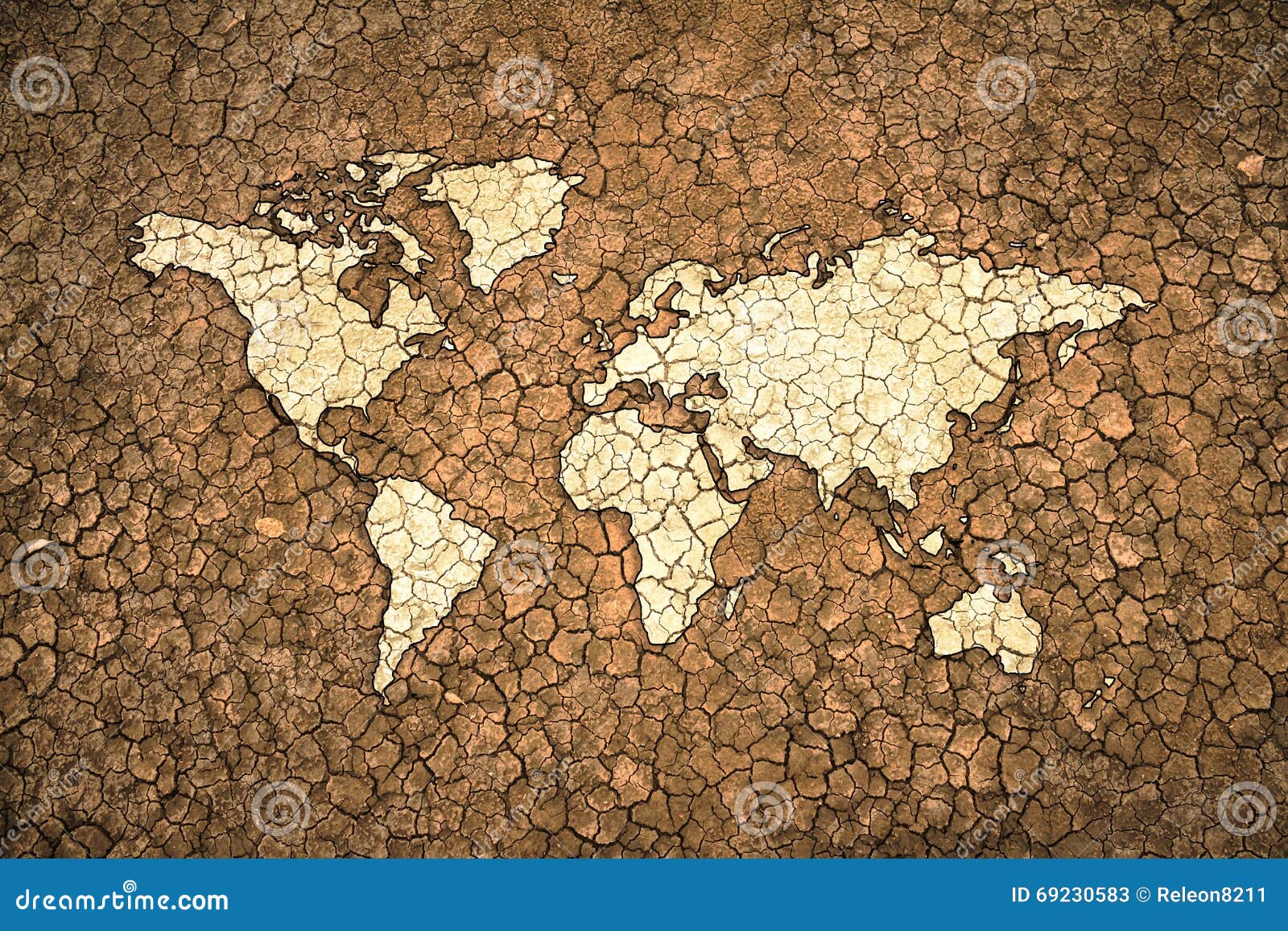 Global drought concept. stock illustration. Illustration of desert ...