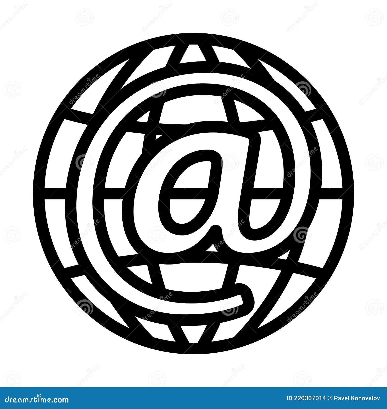 Global E-mail Icon stock vector. Illustration of internet - 220307014