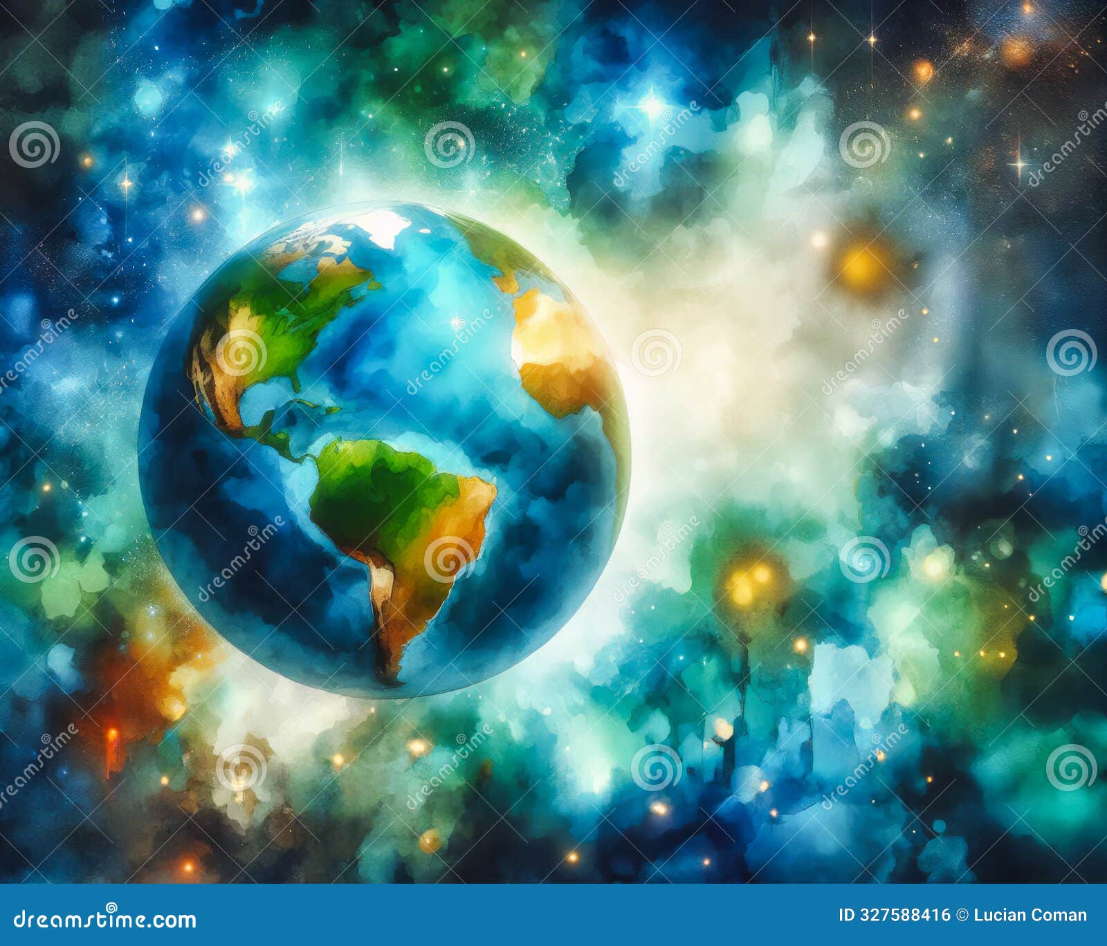 Global Earth Day, Outer Space View of the Earth, Faith in Community ...