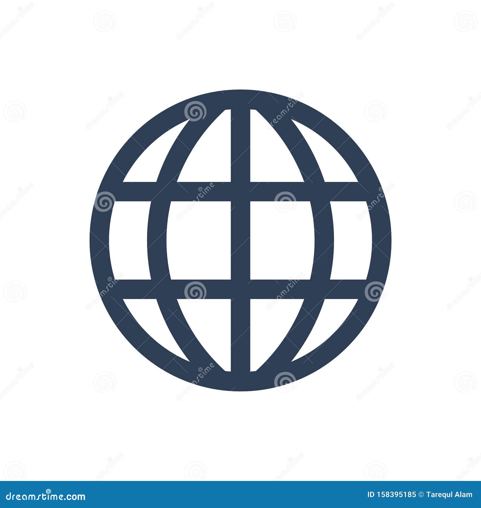 Global ,Earth Icon stock illustration. Illustration of icon - 158395185