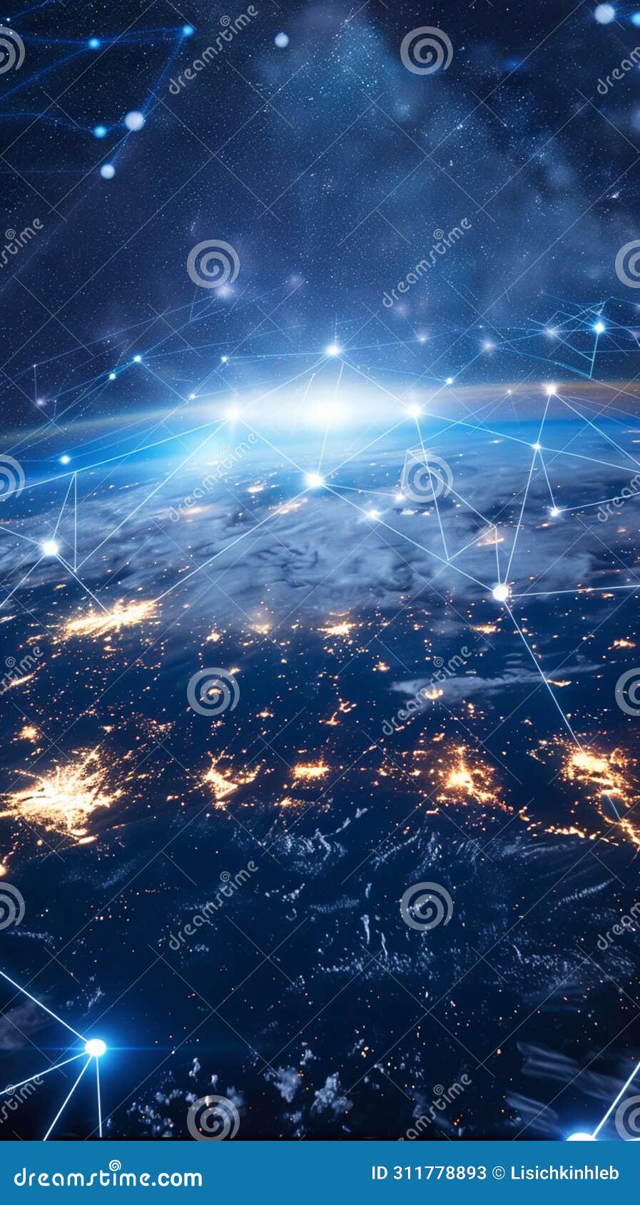 Global Earth Planet Network Stock Image - Image of global, space: 311778893
