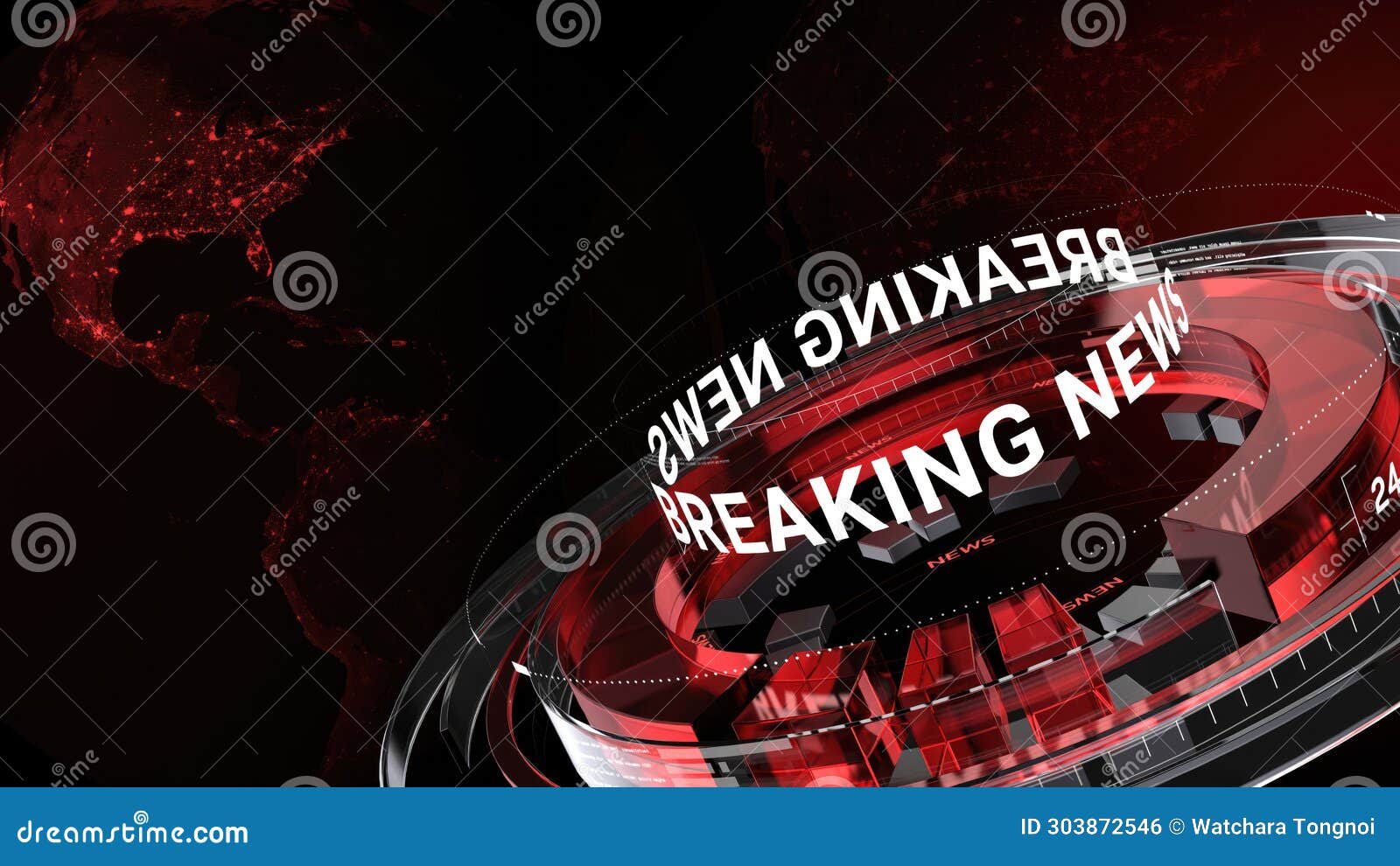 Global Earth Rotating Digital World News Studio Background for News ...