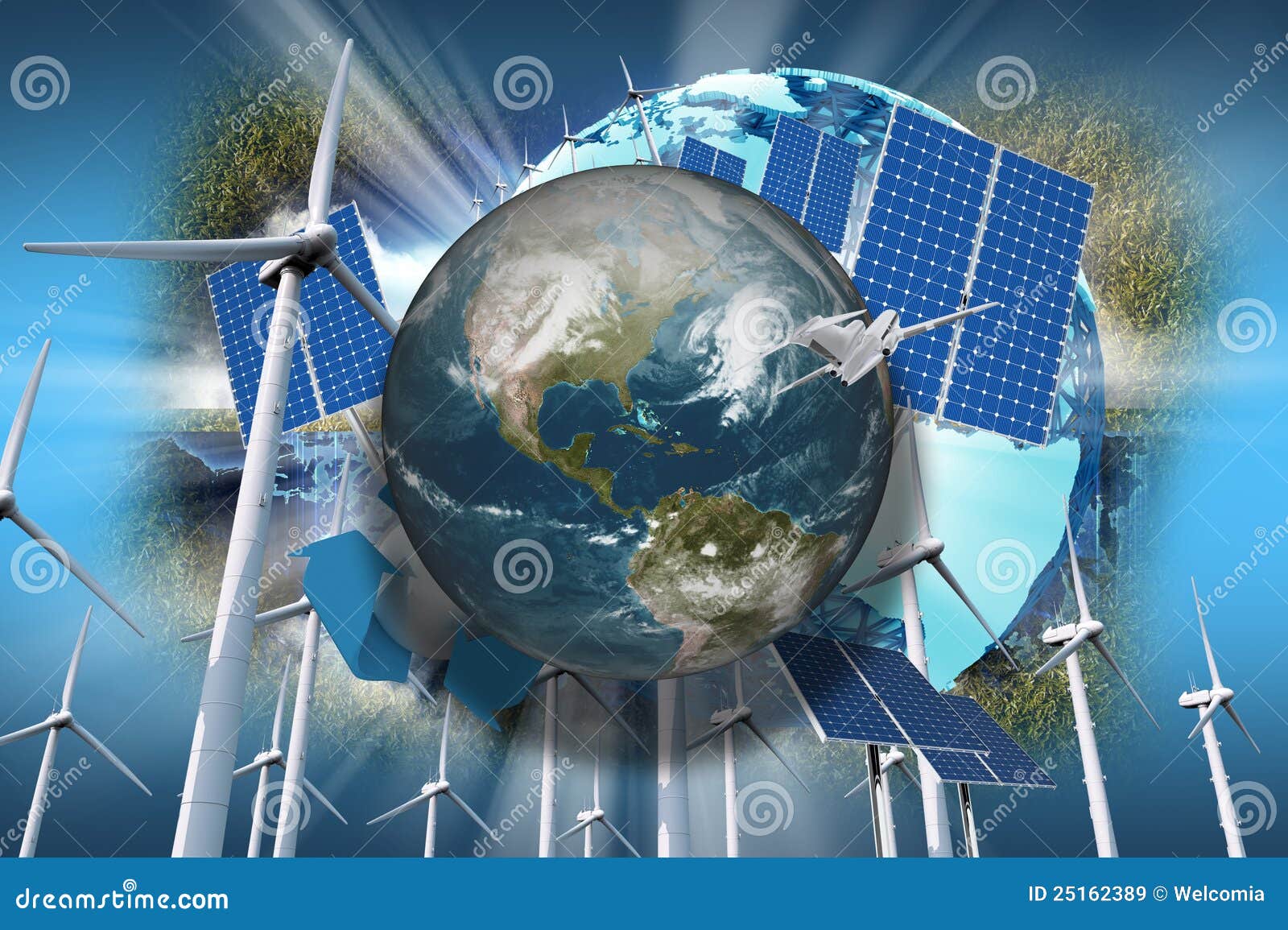 Global Ecology Illustration Stock Illustration - Illustration of render ...