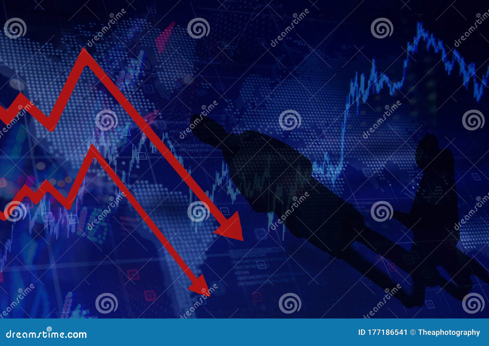 Global economic crisis. stock image. Image of chart - 177186541