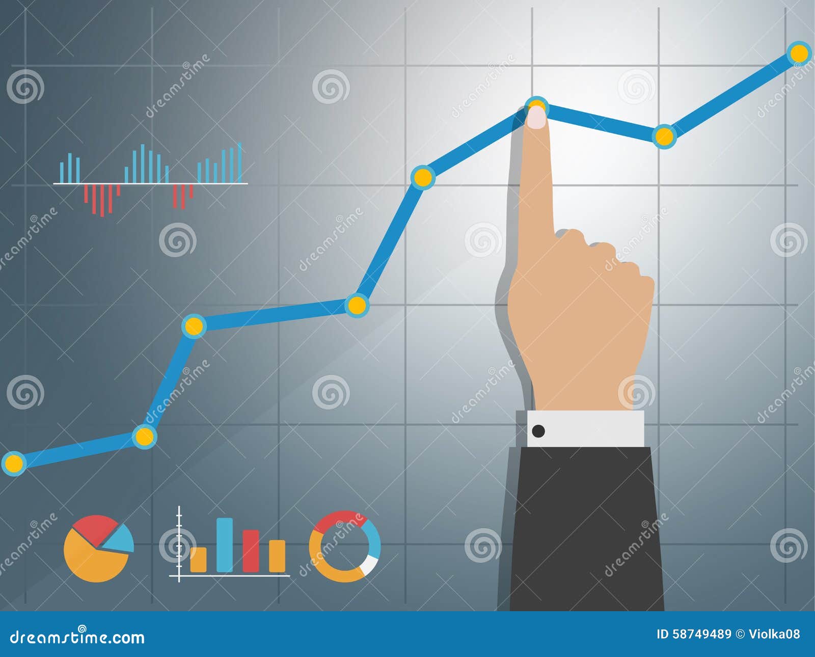 Global economic growth stock illustration. Illustration of future ...