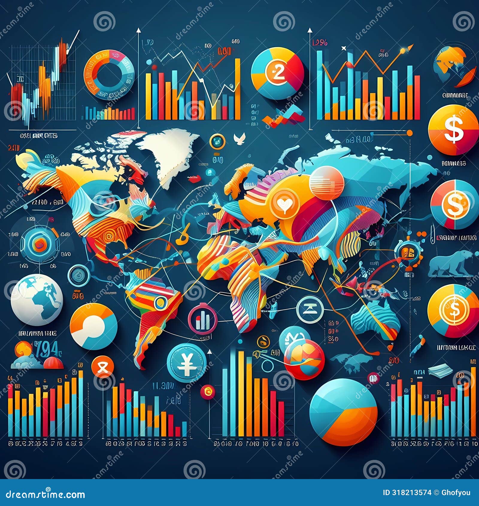 Global Economic Performance Indicators Stock Vector - Illustration of ...