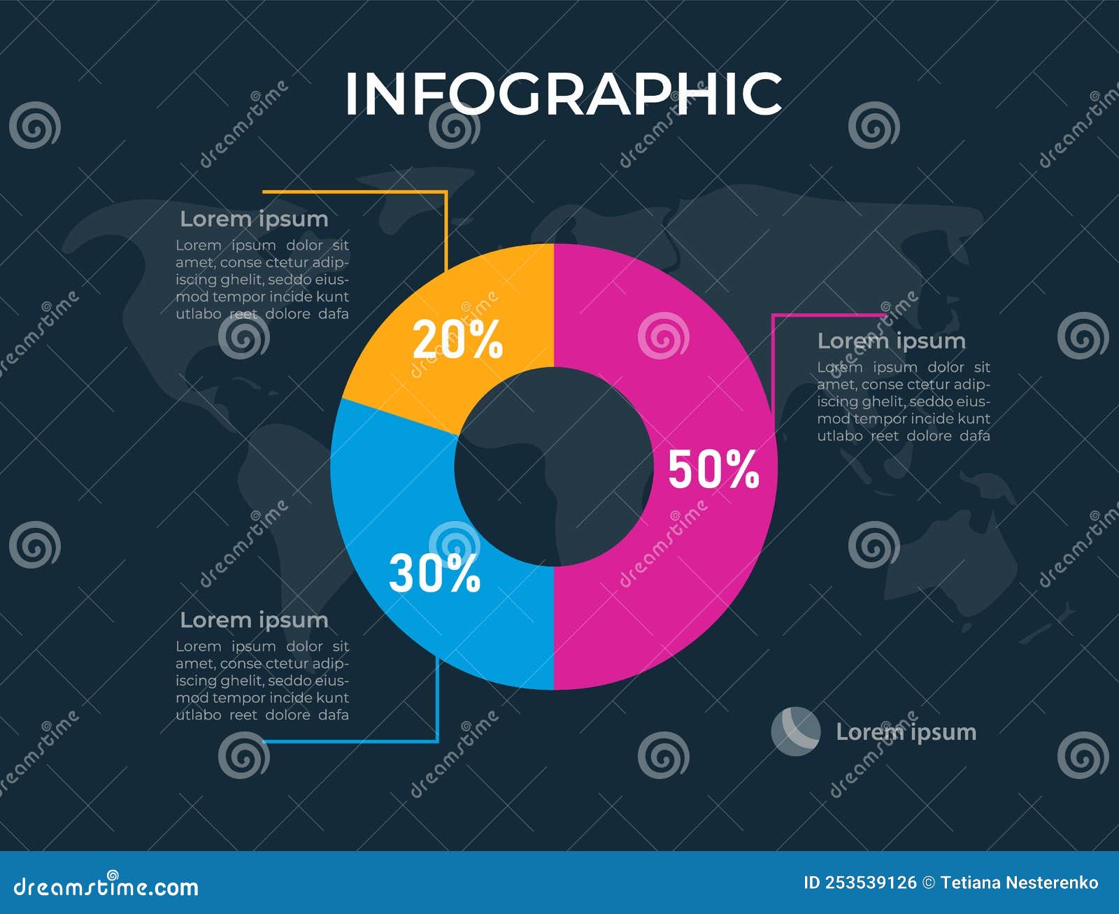 Global Economics Development Analytics Infographic Template for Dark ...