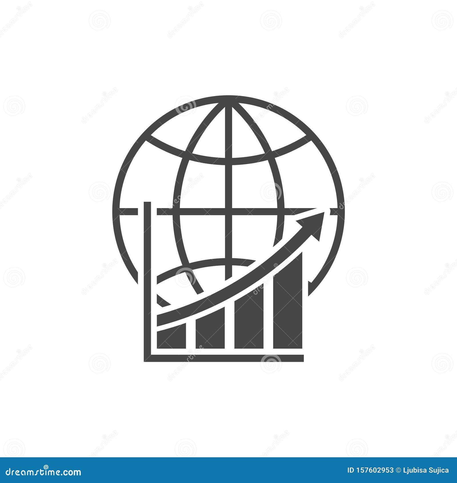 Global Economics Icon - Illustration Stock Vector - Illustration of ...