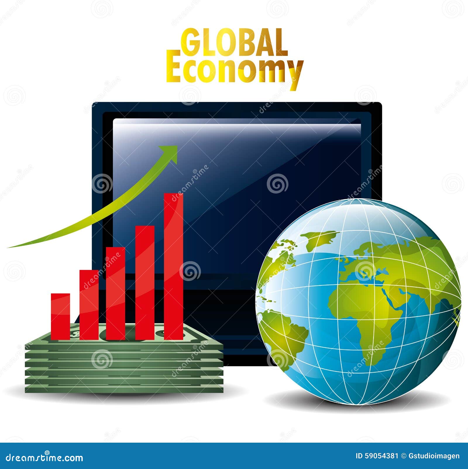Global economy design, stock vector. Illustration of international ...