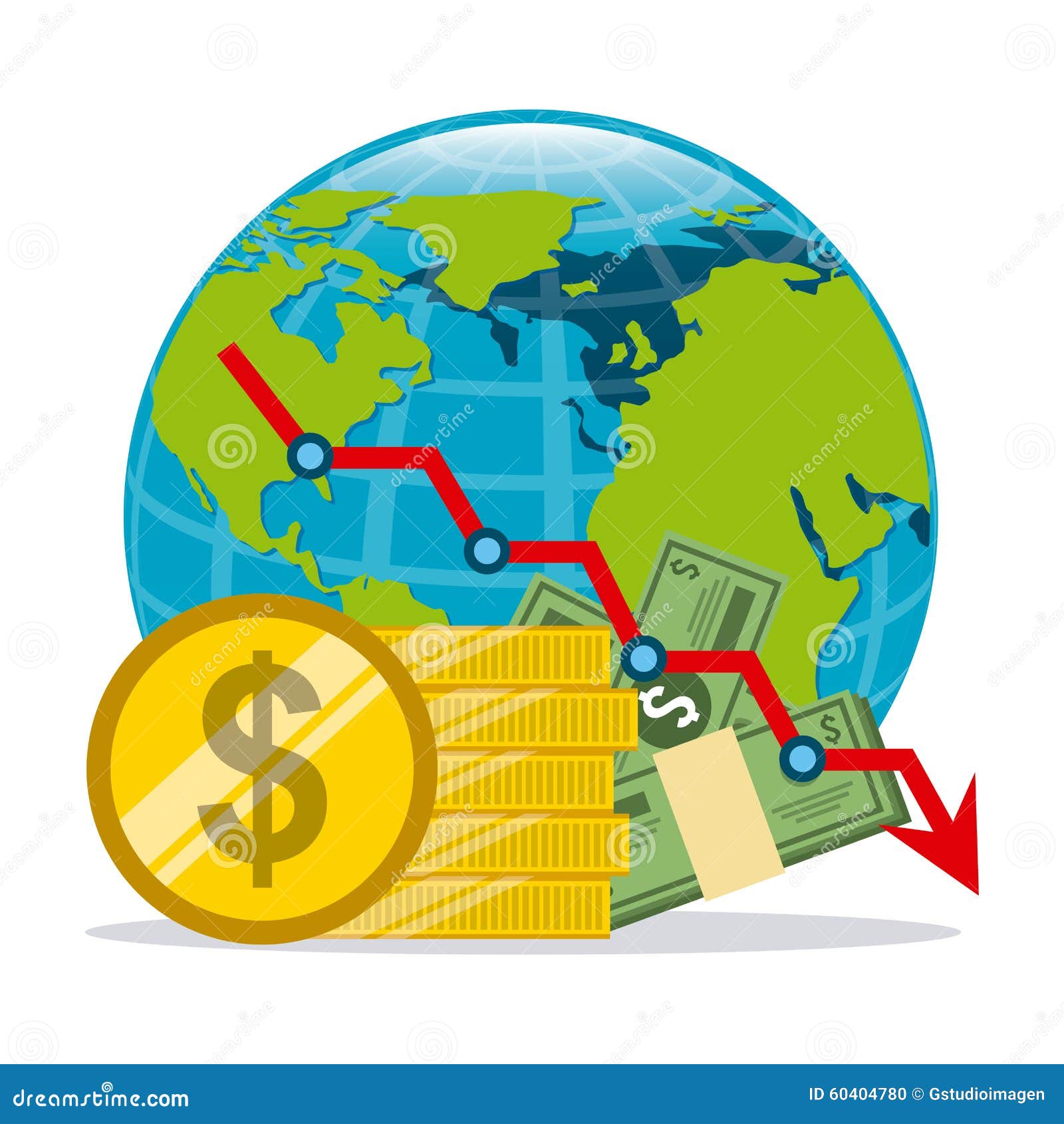 Global economy stock vector. Illustration of presentation - 60404780
