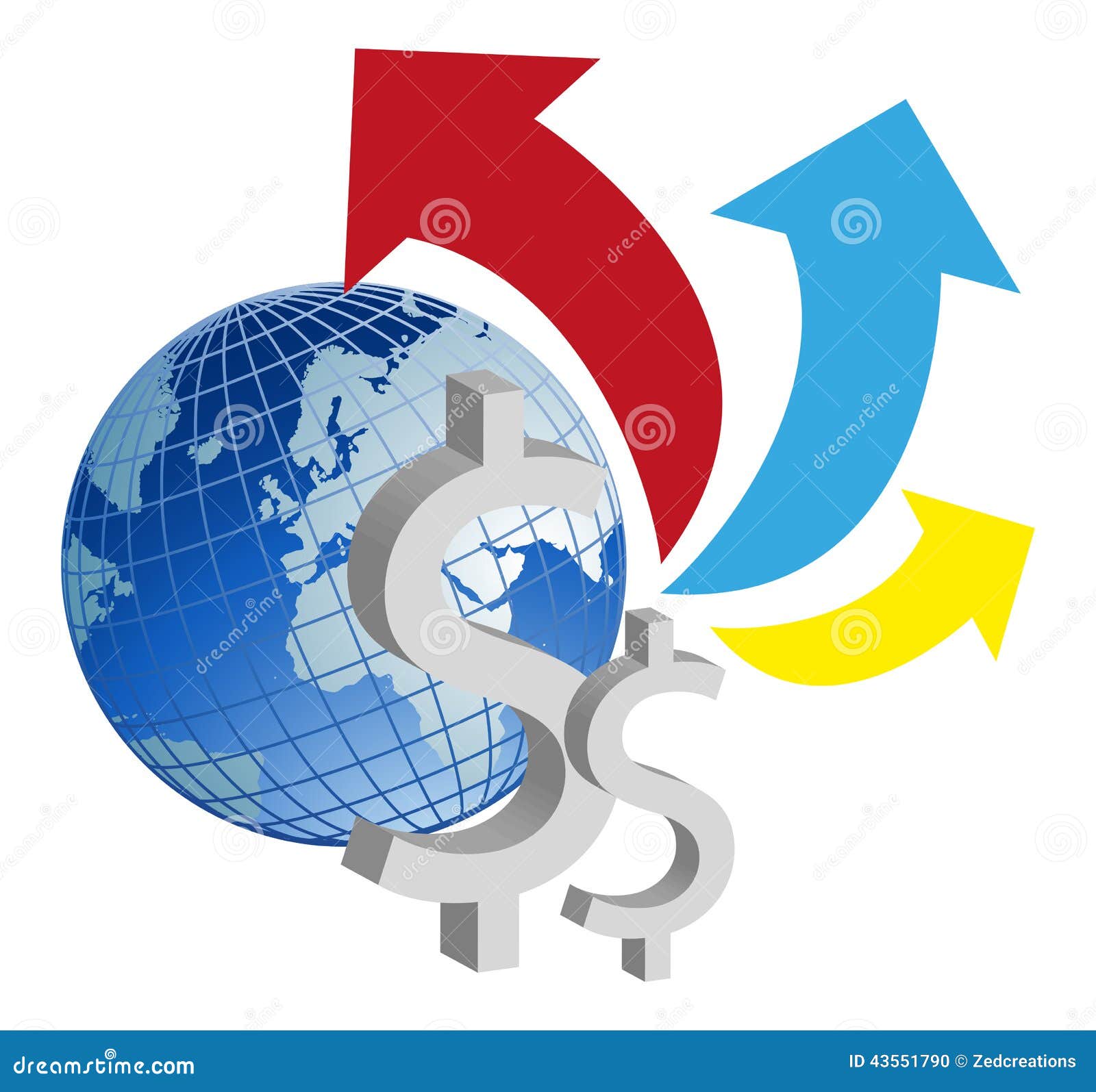 Global Economy Grow stock illustration. Illustration of economic - 43551790