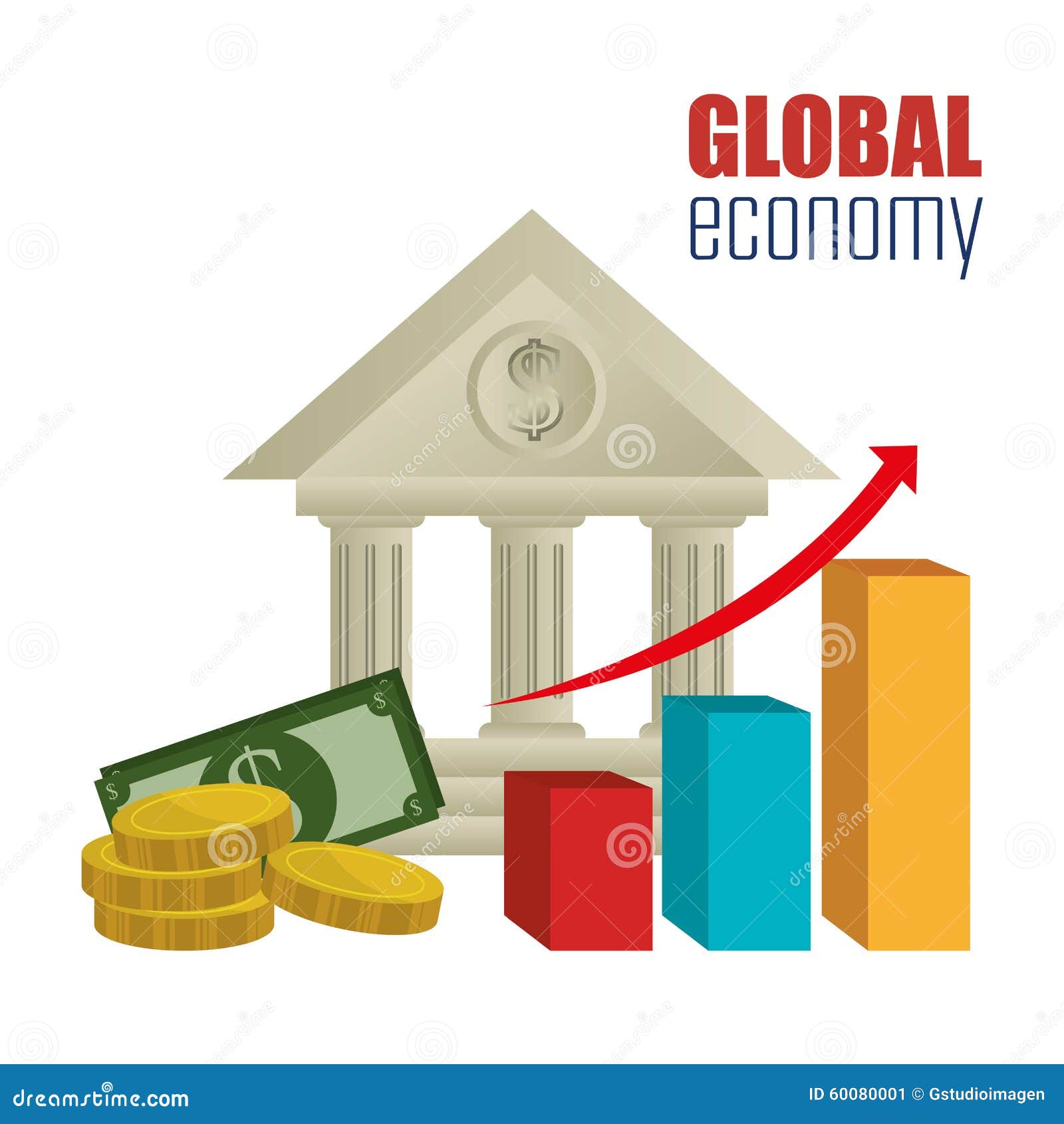 Global economy stock vector. Illustration of invest, banks - 60080001