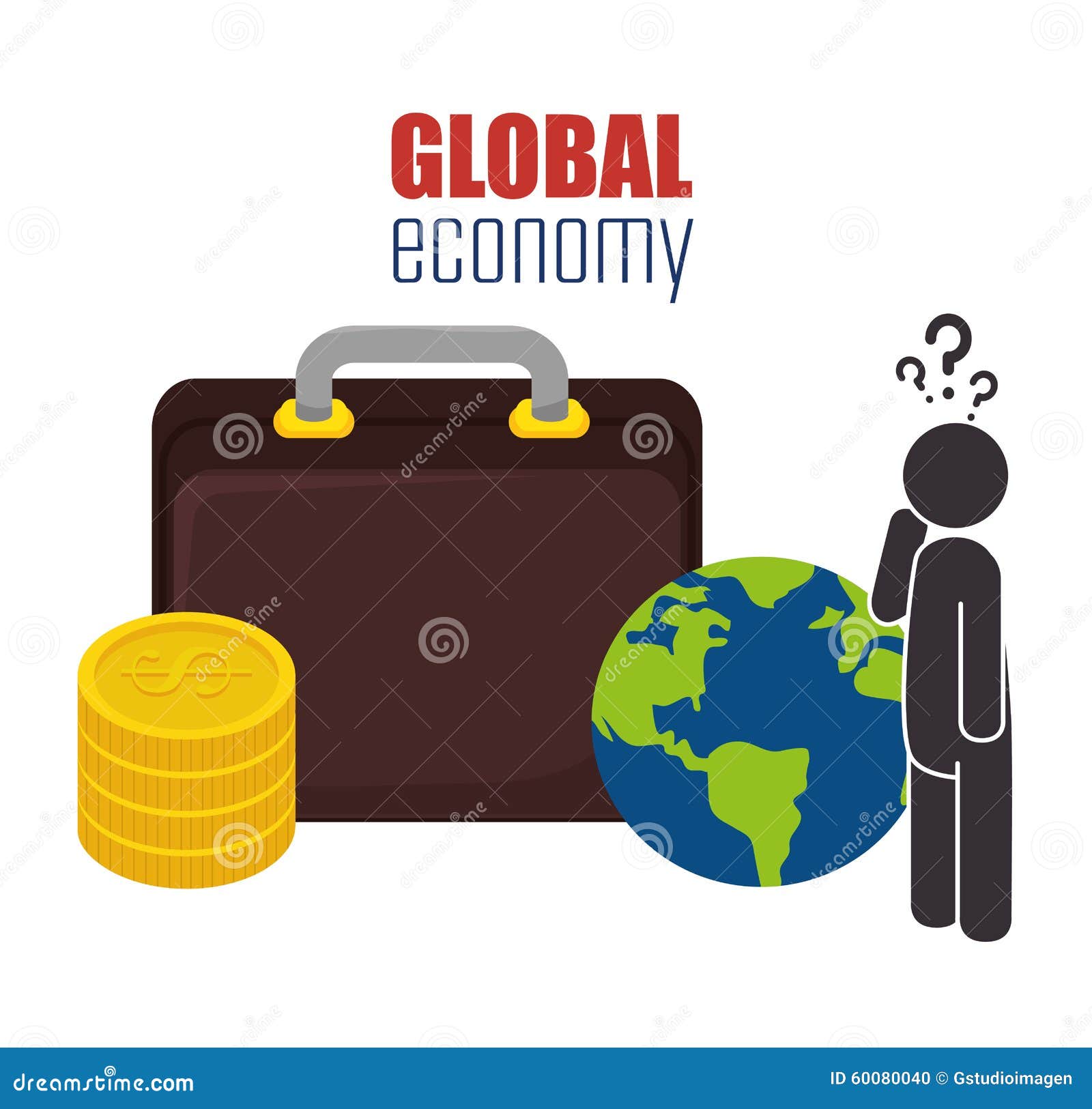 Global economy stock vector. Illustration of data, analysis - 60080040