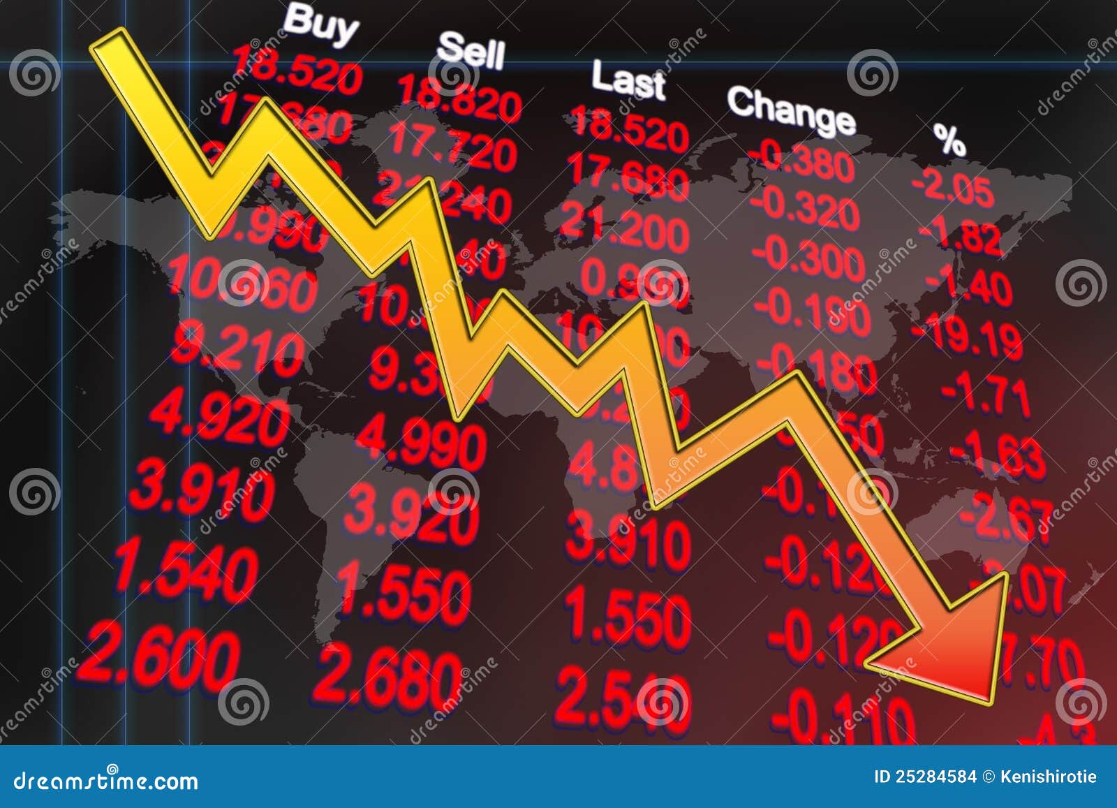 Global economy recession stock illustration. Illustration of economic ...