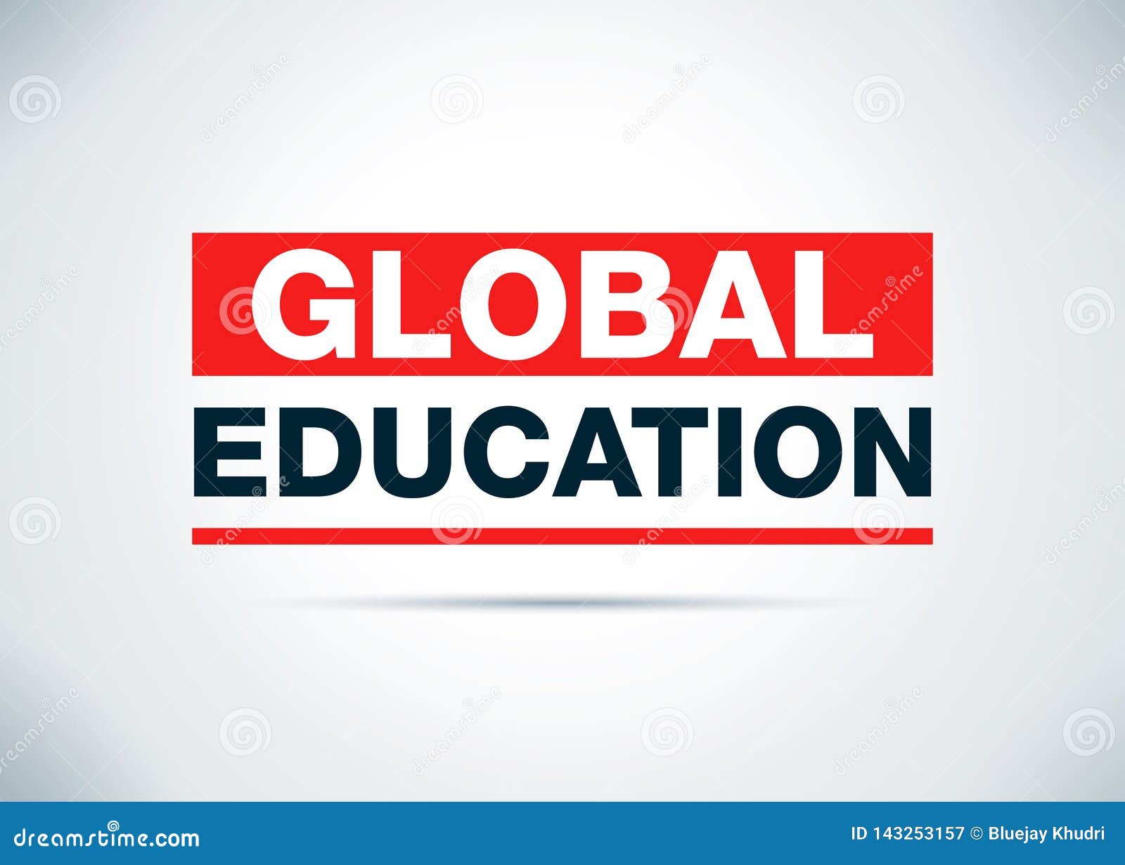 Global Education Abstract Flat Background Design Illustration Stock ...