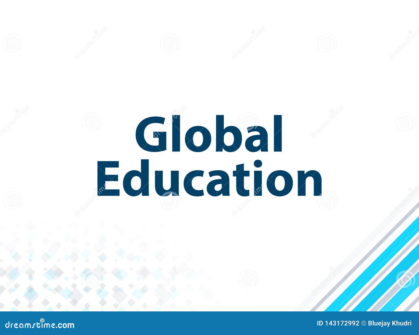 Global Education Modern Flat Design Blue Abstract Background Stock ...